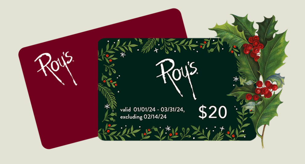 Gift Cards - Roy's Restaurant
